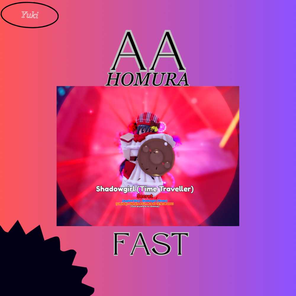 (LIMITED SALE!!! Shadow girl (Homura) AA (Anime Adventures) Evo Time Travel