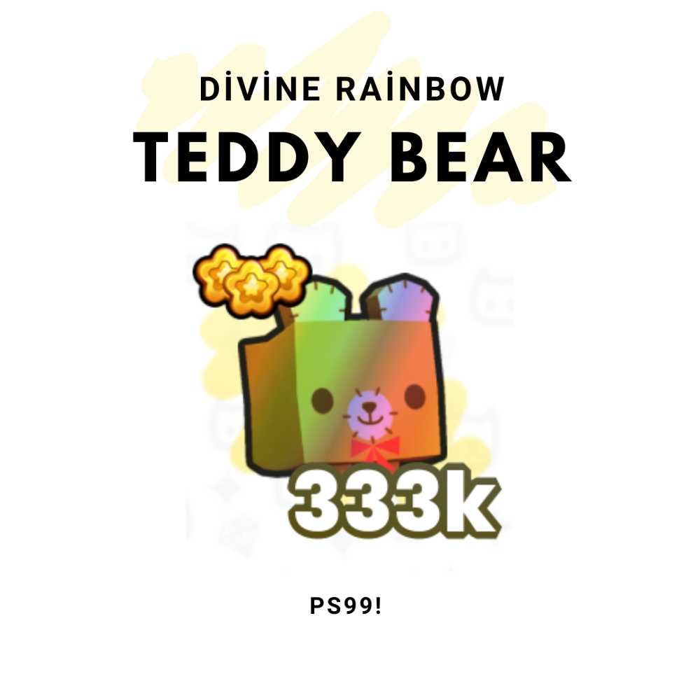PS99! x40 Teddy Bear! Divine Rainbow