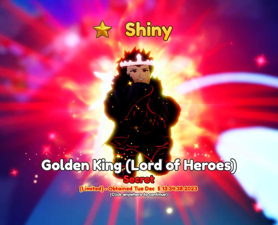 [CHEAPEST ] ANIME ADVENTURES - SHINY GILGAMESH / GOLDEN KING (LORD OF ...
