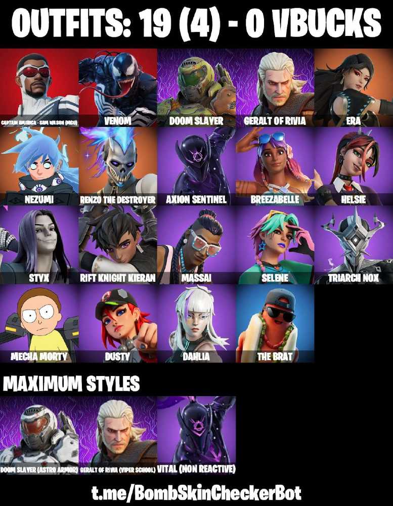 CAPTAIN AMERICA SAM WILSON+VENOM+MECHA MORTY+THE BRAT+DOOM SLAYER ...