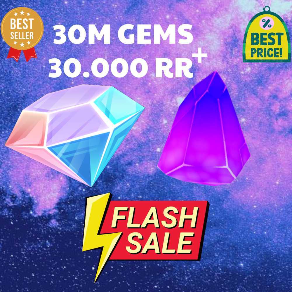 COMBO 30M Gems + x30.000 RR Trait Crystal --Anime Defenders