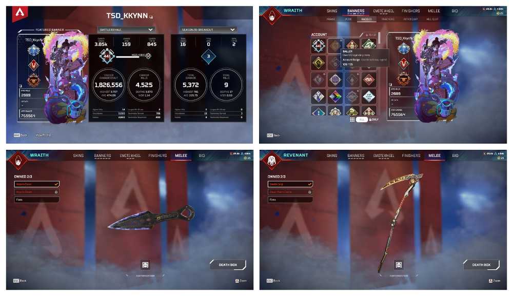 [PC] [2 HEIRLOOM WRAITH, REVENANT NEW HEIRLOOM] [LEVEL 440+] [109 ...