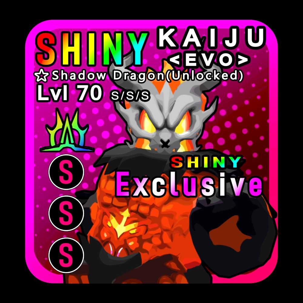 SHINYExclusive Shadow Dragon Kaiju evo Trait Almighty l SSS l Roblox ...