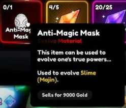 (ANIME LAST STAND) ANTI-MAGIC MASK RIMURU EVO ITEM (READ DESCRIPTION ...