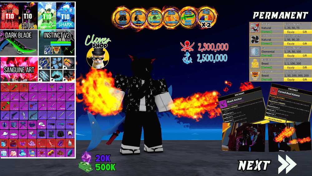 Blox Fruits | GOD Tier Account | 5 Permanent Fruits | 6 Gamepass - x2 ...