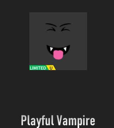 Playful Vampire (PV) | Roblox Limited Face | Fast Delivery!