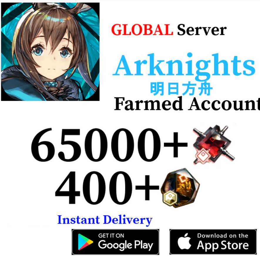 [GLOBAL] [INSTANT] 65000+ Orundum, 400+ Originite Prime | Arknights Farmed Reroll Account × 1