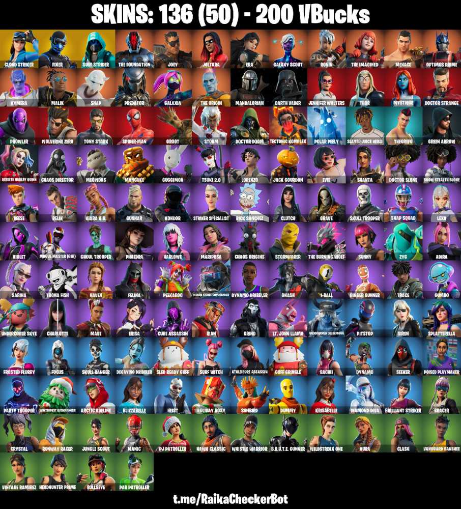 #357[PC] 136 skins | Cloud Striker | Fixer | Surf Strider | The ...