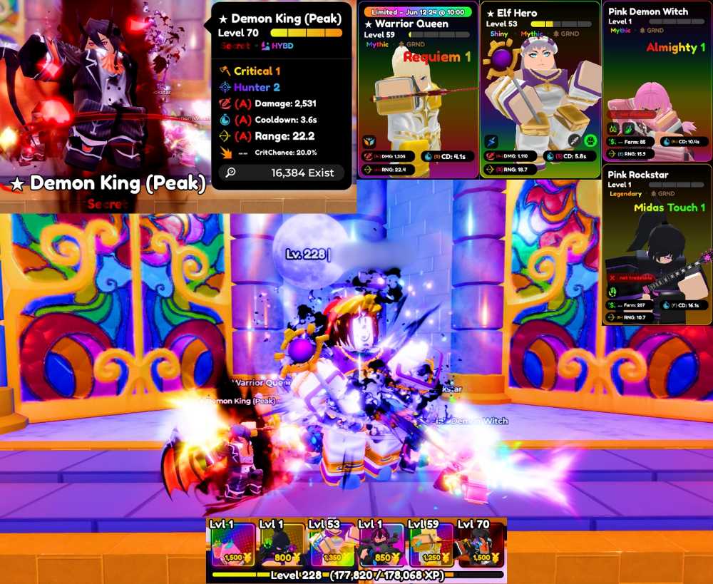 [Anime Defender] Lv.228 | *Secret* Demon King Peak 3A | Shiny Elf Hero ...