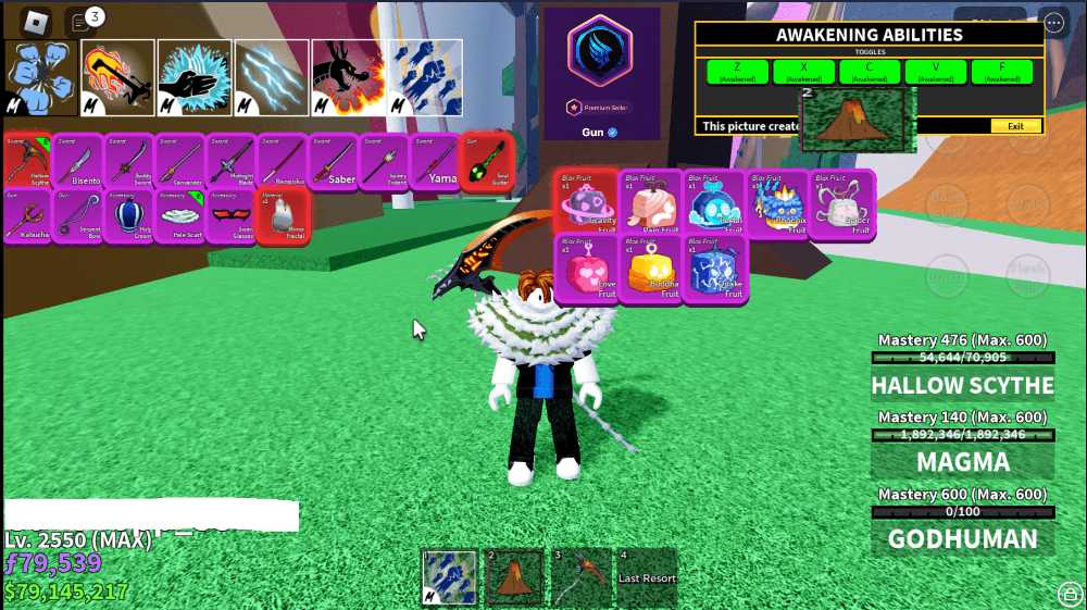 Blox Fruit Lv:2550 | Full Magma | 6 fighting styles | Race Human V3 ...