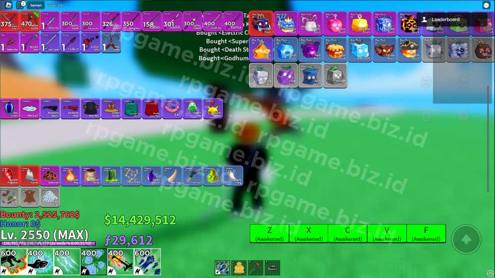 Blox Fruits| Lv2550 | Godhuman + Cursed Dual Katana + Hallow Scythe ...
