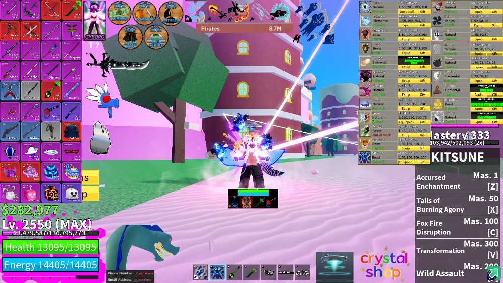 [Blox Fruits] Level 2550 | Permanent Kitsune+Dragon+Leopard+Dough+ ...