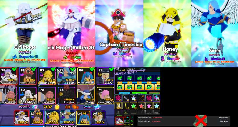 Anime Adventures (Meta) Unique Captain (TImeskip) Divine Dark Mage ...