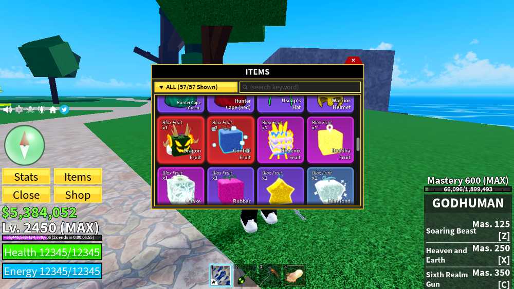 Blox Fruits | Max Level Account (2450) | Dough | 5M+ Beli | 22K ...