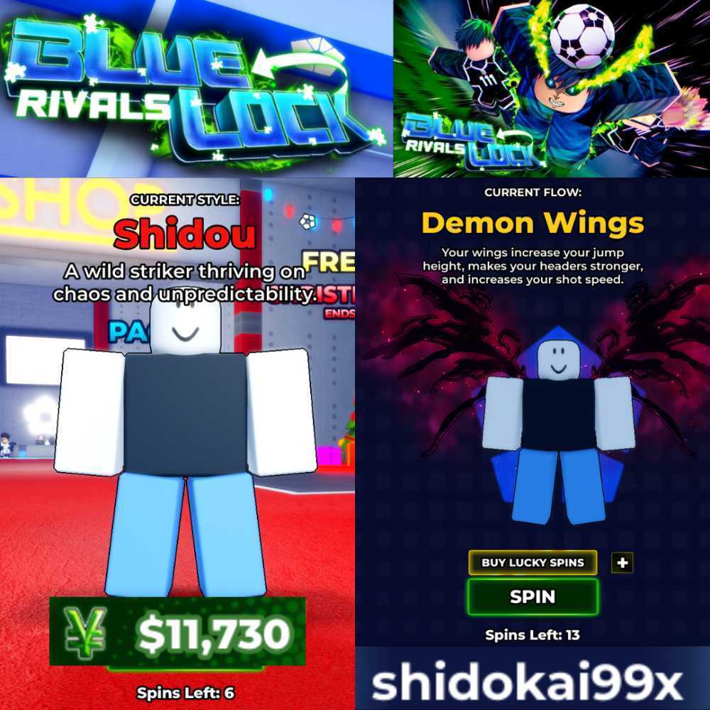 ROBLOX | Blue Lock: Rivals | Style Shidou | Flow Demon Wings ...