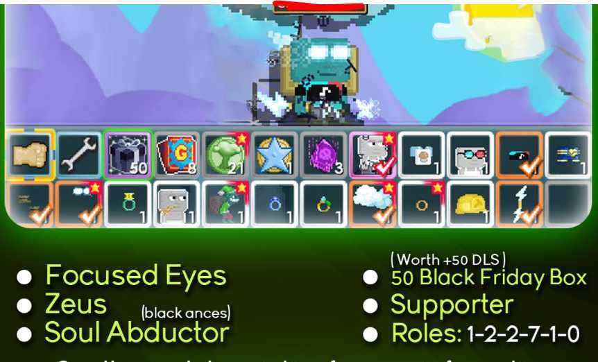 [GROWTOPIA MEGA DEAL] FOCUSED EYES ZEUS (BLACK ANCES) SOUL ABDUCTOR 50X ...
