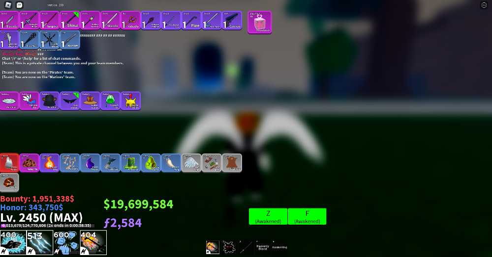 Blox Fruits| Lv2450 | Race Shark/Fishman V4 Tier 10 | Awaken Dark ...