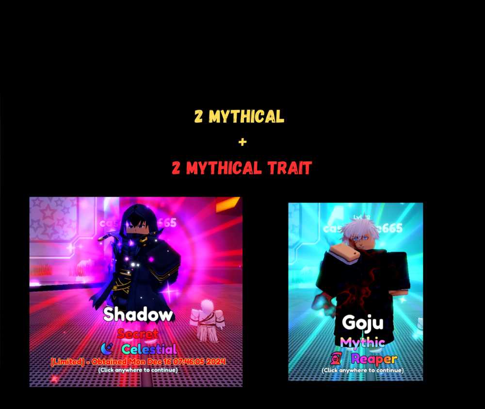 Secret Cid Celestial + Gojo Reaper l Delivery Automatic l Anime Realms