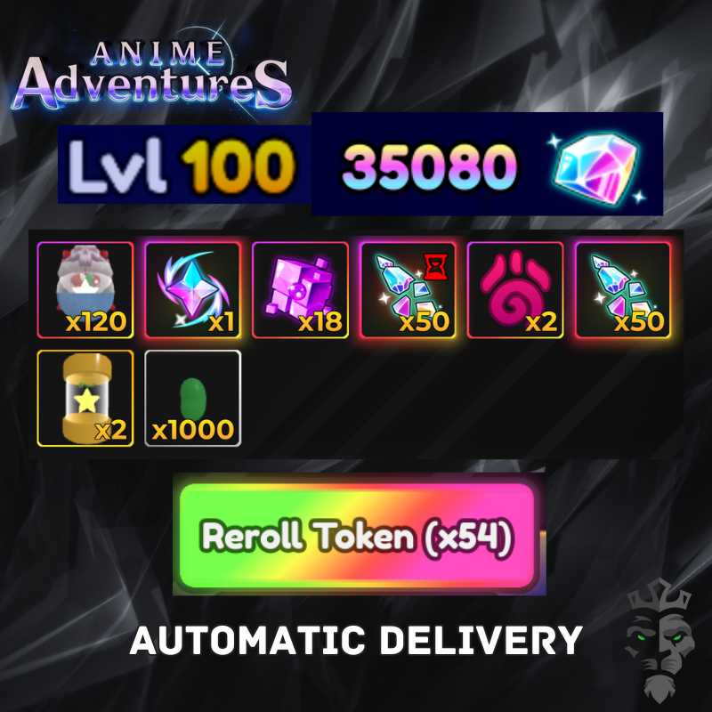 AA54 Level 100 - 35k Gems - Trait Reroll - Battlepass Max - Anime ...