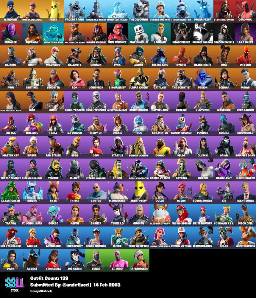 STW4.84 - 139 SKINS - CANDY AXE - VERVE - JOHN WICK - SORANA - GHOUL ...