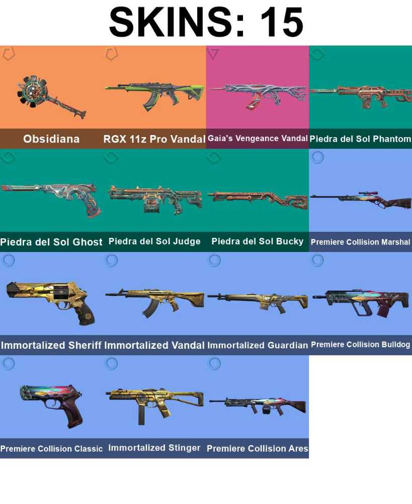 15 SKINS+ OBSIDIANA+RGX 11Z PRO VANDAL+GAIA'S VENGEANCE VANDAL+PIEDRA ...