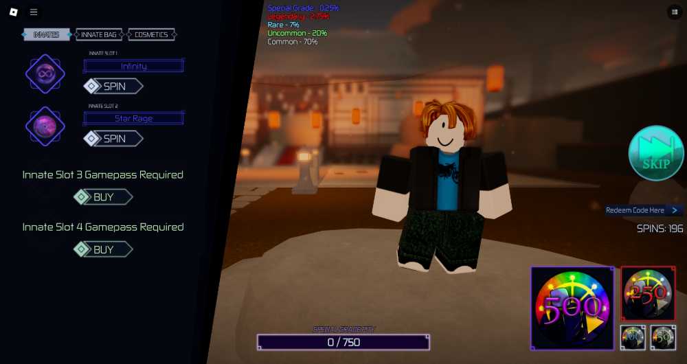 Starter account | innate teachnique 2 Special Grade Infinity + Star ...