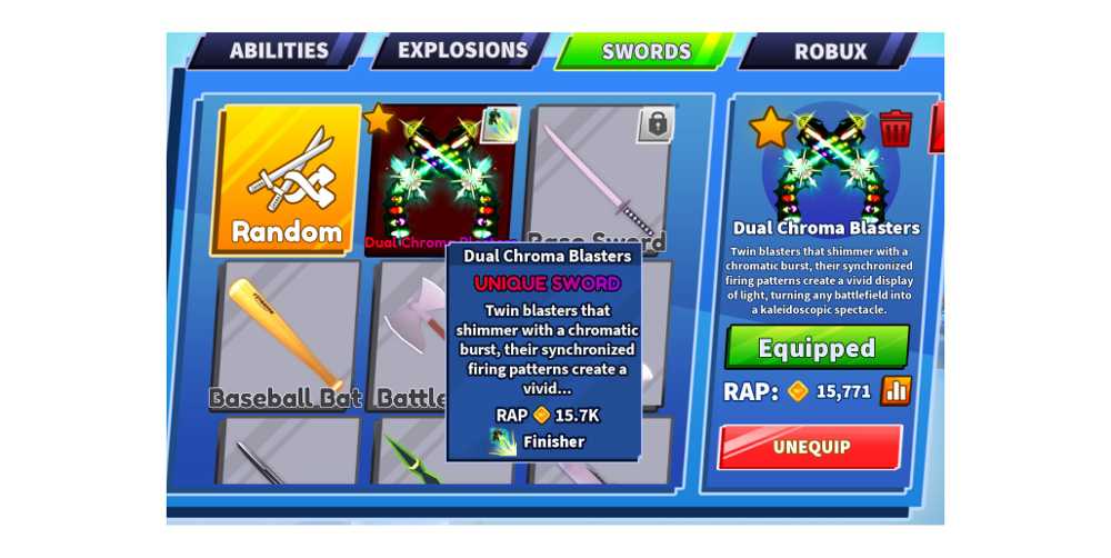 blade ball ) dual chroma blaster (w.finisher)