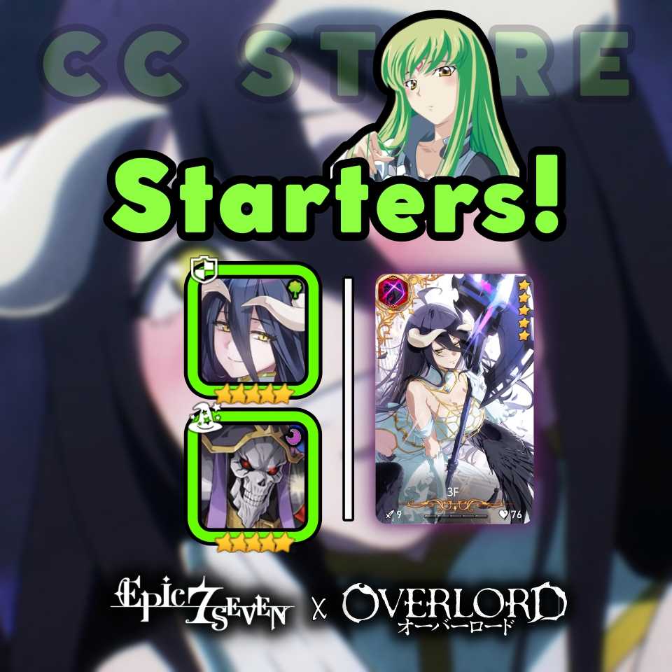 Global | Albedo + Ainz Ooal Gown + 3F | Overlord x Epic Seven Collab