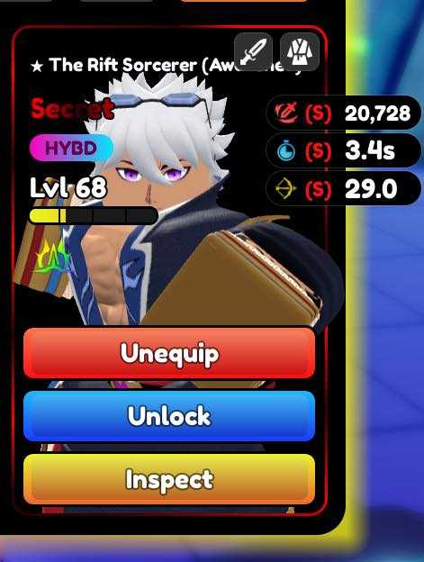 Anime Defenders SECRET THE RIFT SORCERER EVO SSS Roblox