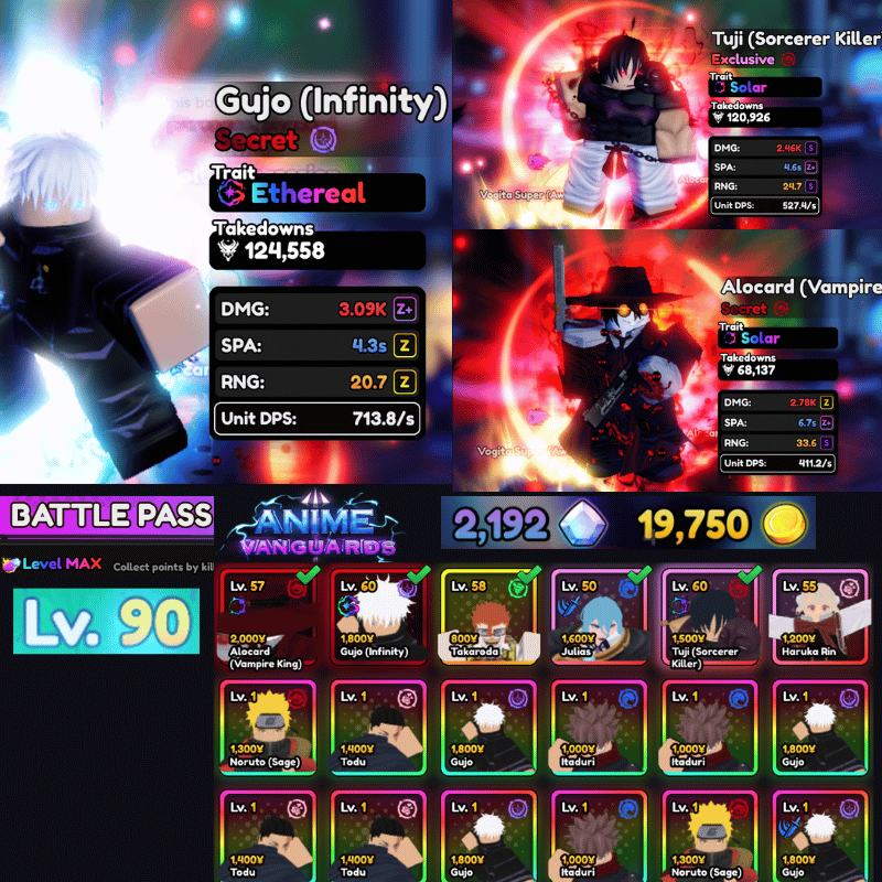 ID796 Gujo Secret Ethereal Z+/Z/Z,Tuji Solar Evo,Alocard Solar EvoAnime ...