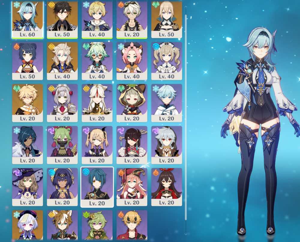 AR 37 ⭐ EULA, SOBP, ALBEDO, FREEDOM SWORN, ZHONGLI, JEAN, QIQI