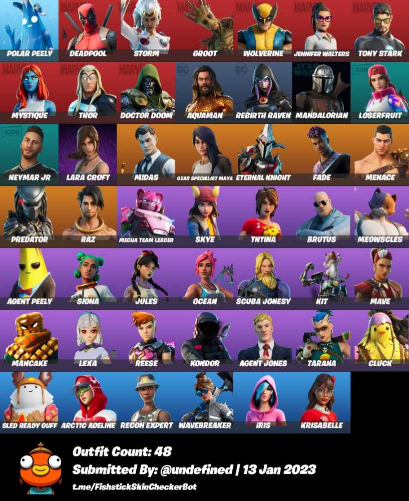 48 SKINS - REBIRTH RAVEN - MANDALORIAN+CHILD - FADE - ETERNAL KNIGHT ...