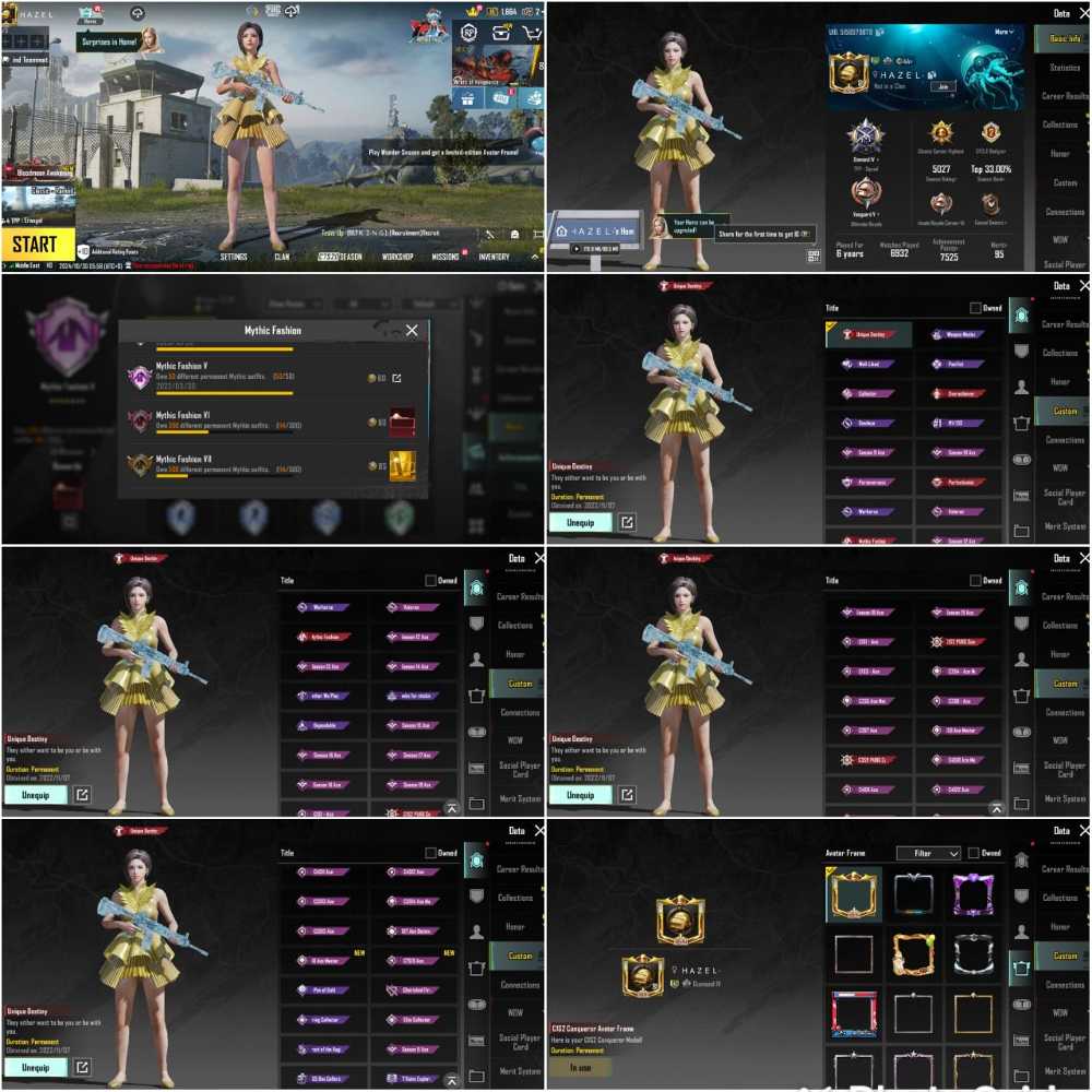 M416 Glacier Max(KillMsg LootCreat)Dp,M762,Scral,Ump,SMG (KillMsg)X-Suite Lvl 1"S7 Beard"C1S2 ...