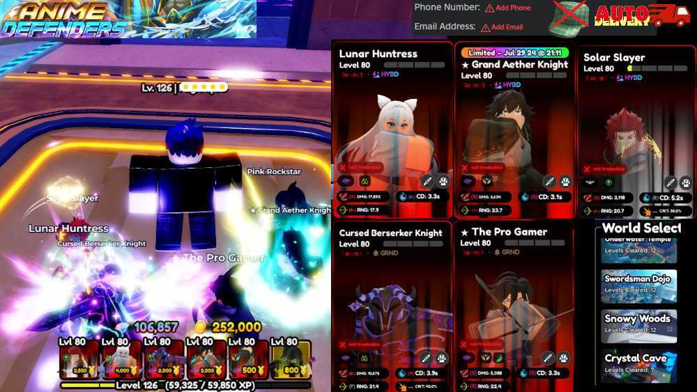 Anime DefendersLv.1265Secret2EVO️2Almighty1 Lunar Hntress [Almighty1 ...