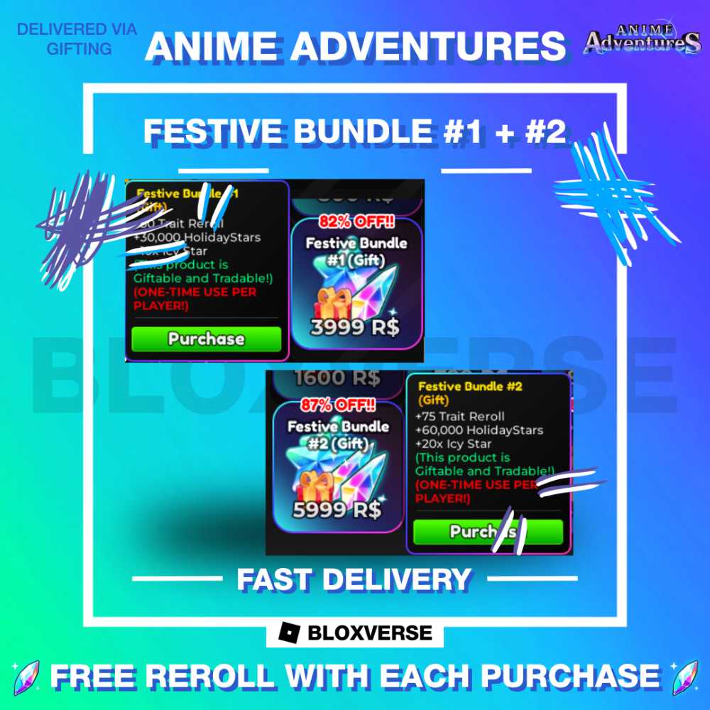 Anime Adventures - Festive Combo (Includes Festive Bundle #1 + #2 ...