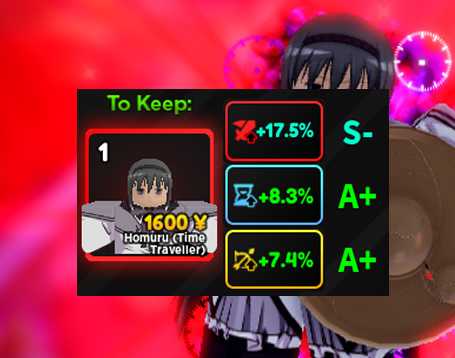Homura Akemi Homuru (Time Traveller)EVO GOOD STAT : S-/A+/A+ Anime ...