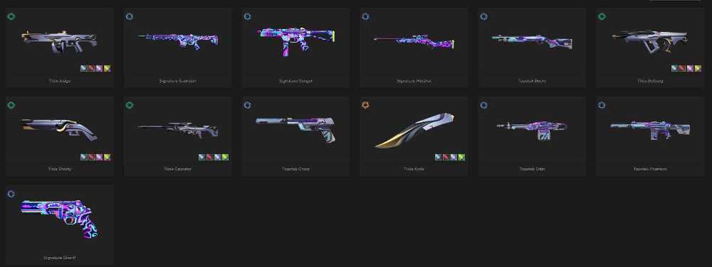 13 SKINS+1 KNIFE+TILDE(KNIFE+OPERATOR+JUDGE+SHORTY+BULLDOG)+SIGNATURE ...