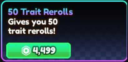 Anime Vanguards - 50 Trait Rerolls【4499R】