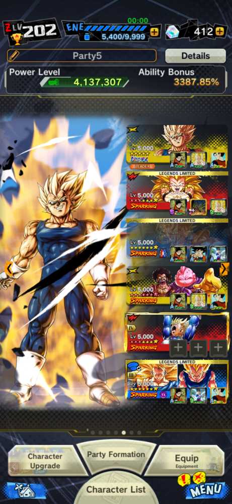 Majin vegeta account with lots of good Lfs easy pvp grind. (Android only)