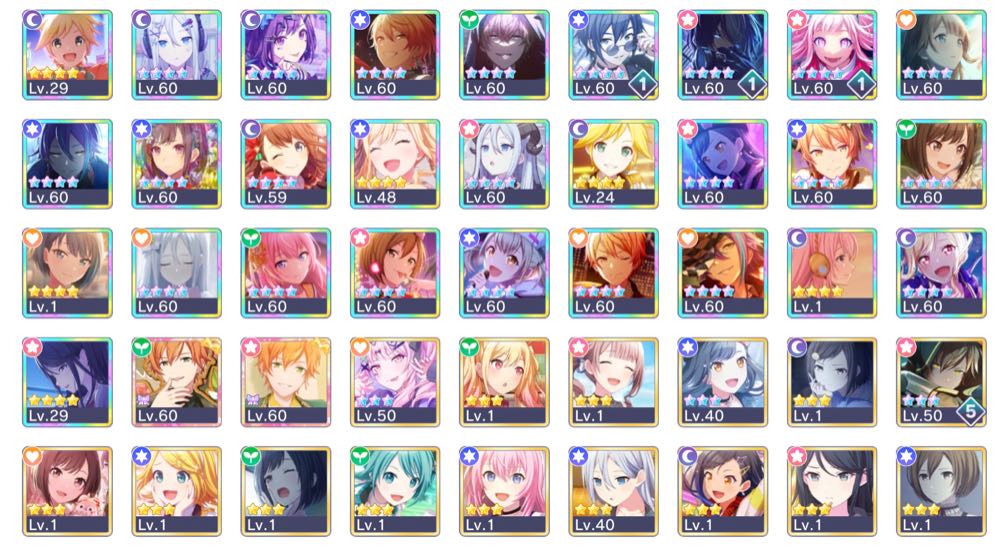 SELLING! JP server lv 121 with colorfes Honami, darkness festa Akito ...