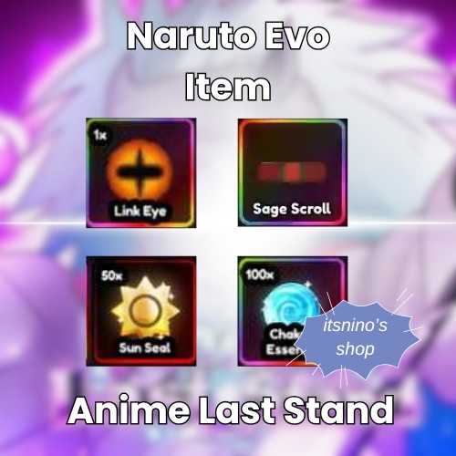 Naruto Evo Items! *BUNDLE* [Sage Scroll, Link Eye, Chakra Essence, Sun ...