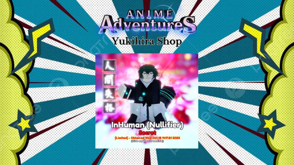 Unit Secret InHuman (Nullifier) Evo Anime Adventure