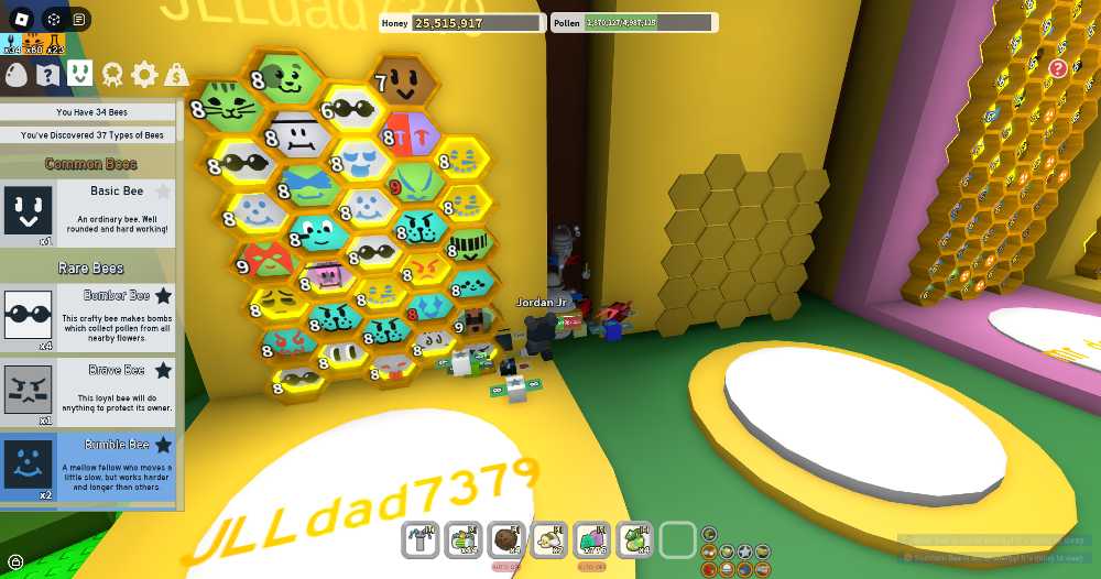 B1 | Bee Swarm Simulator Account | 34 Bees | 1 Mythical | Bear Bee ...
