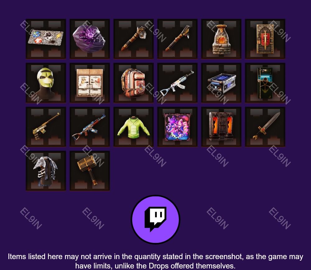 Twitch Drops Rust Kingdoms II Hammer Rust [Total 20 Items]