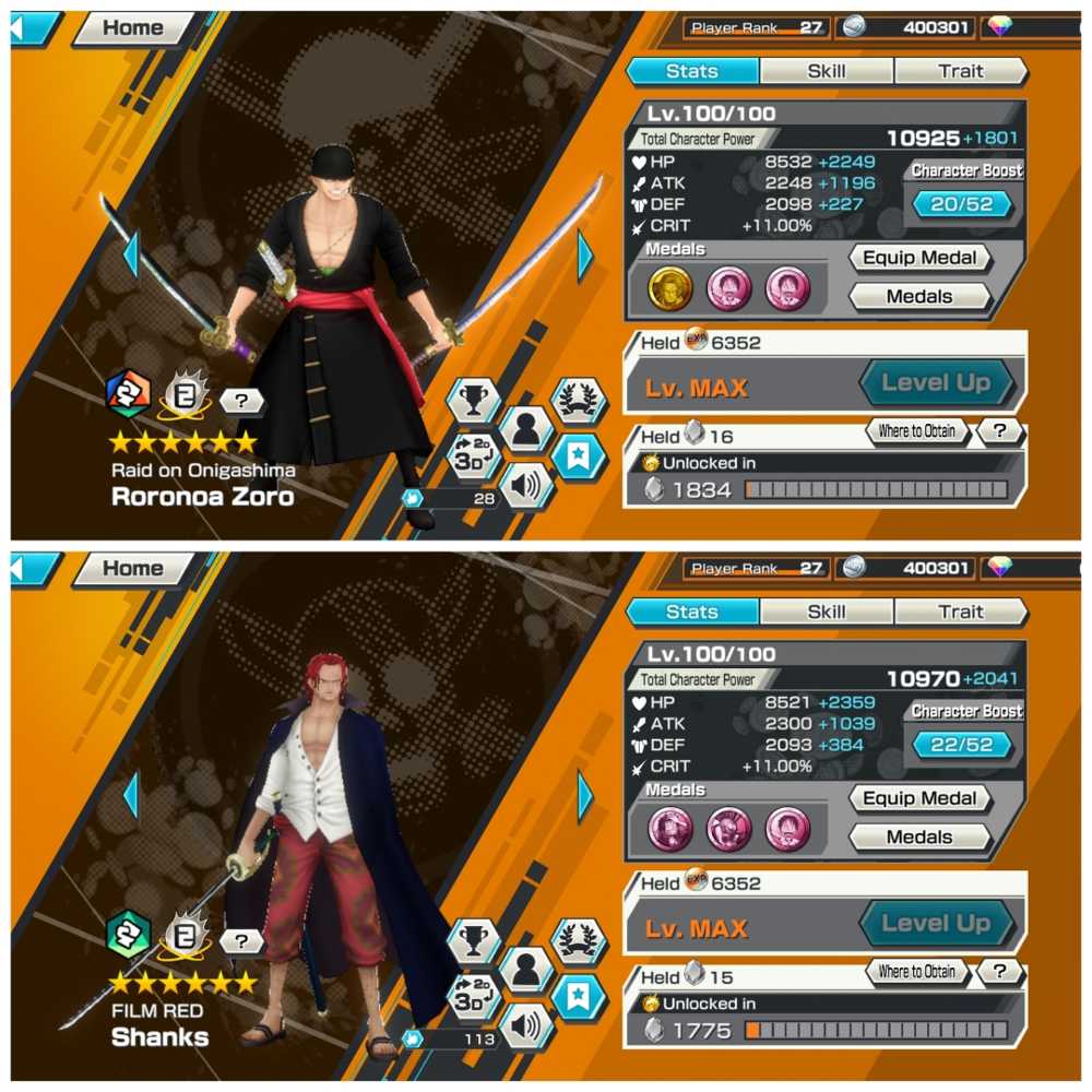 [OPBR Account] 2 Extreme Max | Extreme Oni Zoro Max | Extreme Shanks FR ...