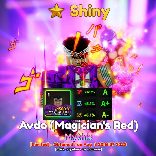 Shiny Avdo (Magician's Red) - Anime Adventures AA
