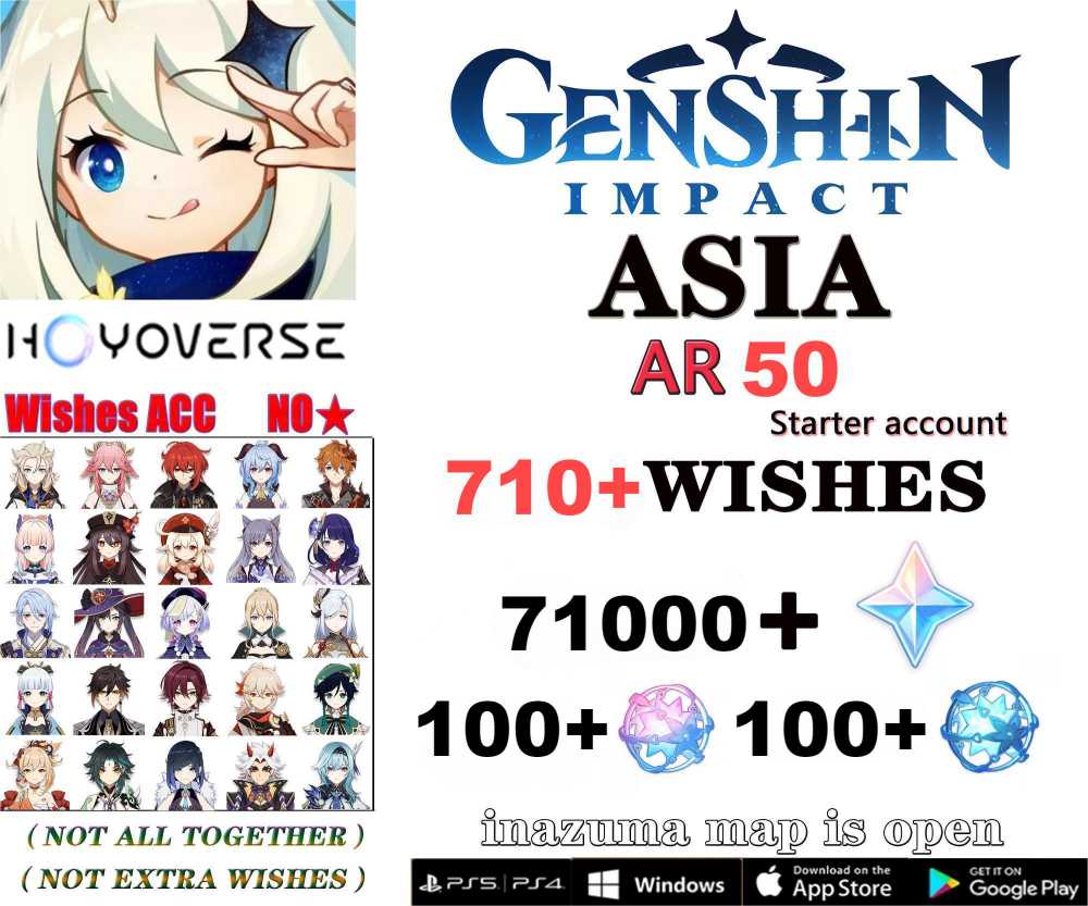 Asia\ 710+ Wishes Accounts\AR50\71000+ Primogem 100+ Intertwined Fate ...