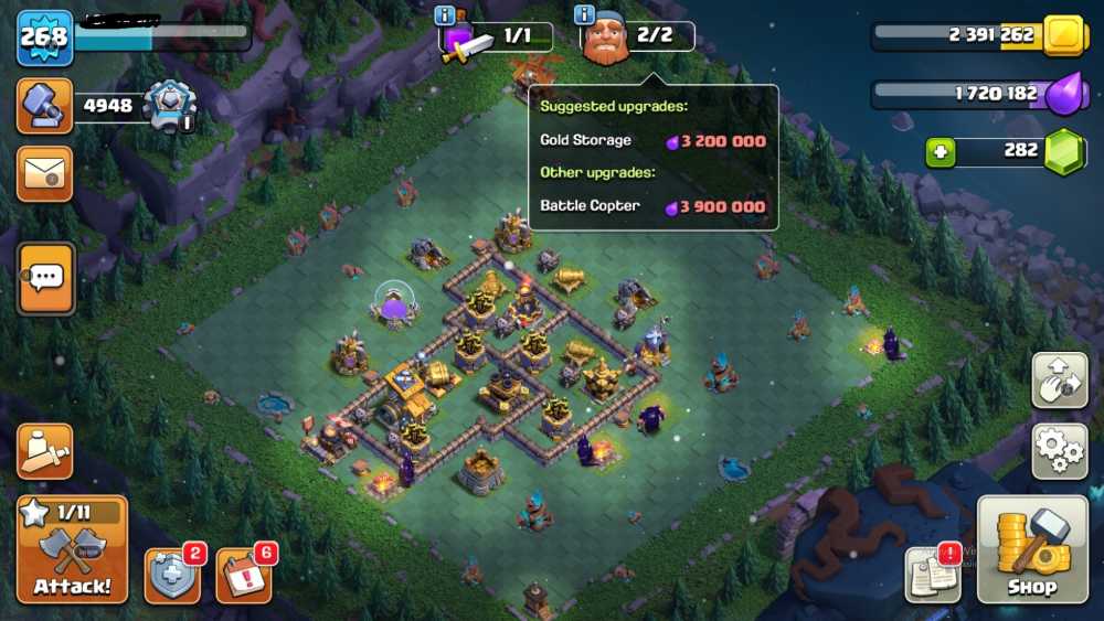 TH16 Max 80%| 268XP|6 scenery|28 Hero Skins|Builder Base 95% max|RARE ...