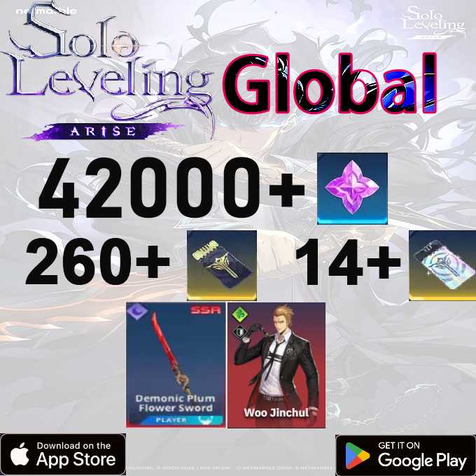 [Global] 42000+ Essence Stones +Woo Jinchul+Demonic Plum Flower Sword+ ...