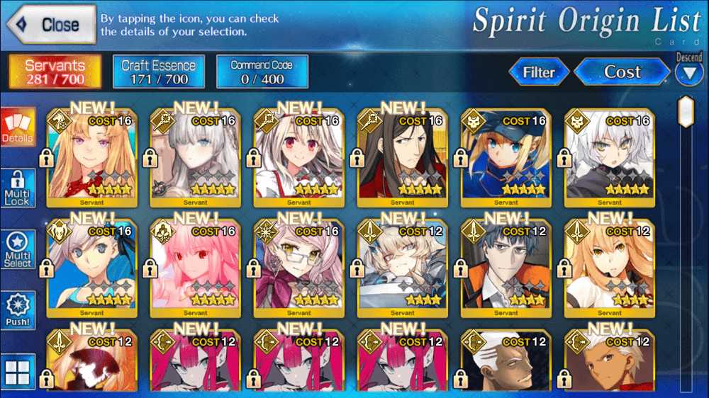 [NA] Fate Grand Order FGO Starter Account 9 SSR Archetype: Earth + MHX ...